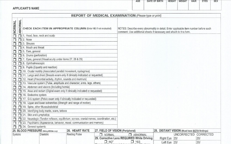 NHRA APPLICATION FOR DRIVER’S MEDICAL CERTIFICATE – Maniac Mechanic